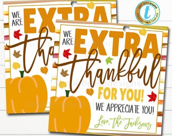 Fall Thank You Gift Tags Teacher Staff Employee Nurse | Etsy
