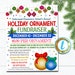 Christmas Ornament Fundraiser Flyer, Holiday School Church School Pto ...