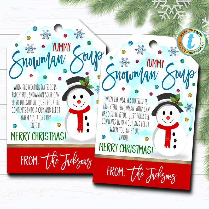 Snowman Labels - Etsy