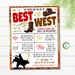 Western Themed Teacher Appreciation Week Itinerary Poster, Wild West ...