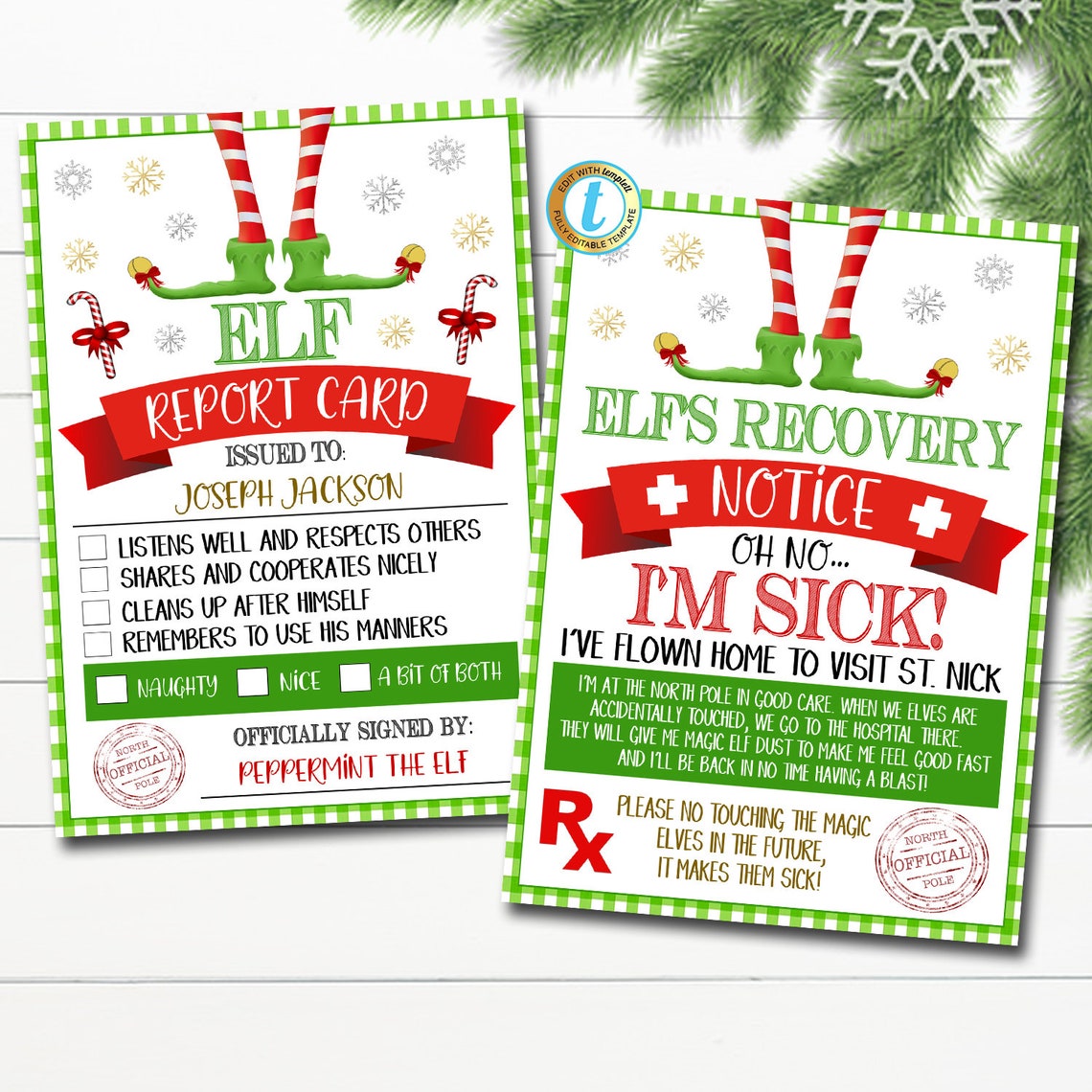 Elf Activity Kit Christmas Printables Elf Adoption Goodbye - Etsy