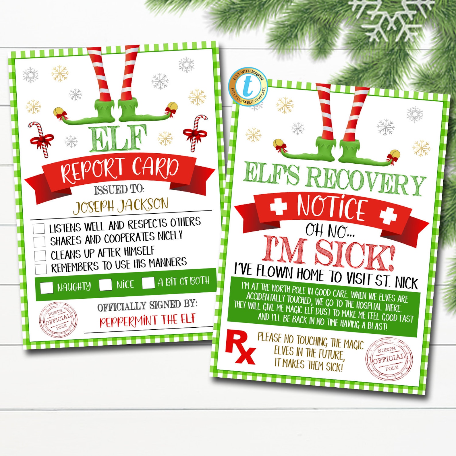 Elf Activity Kit Christmas Printables Elf Adoption Goodbye - Etsy