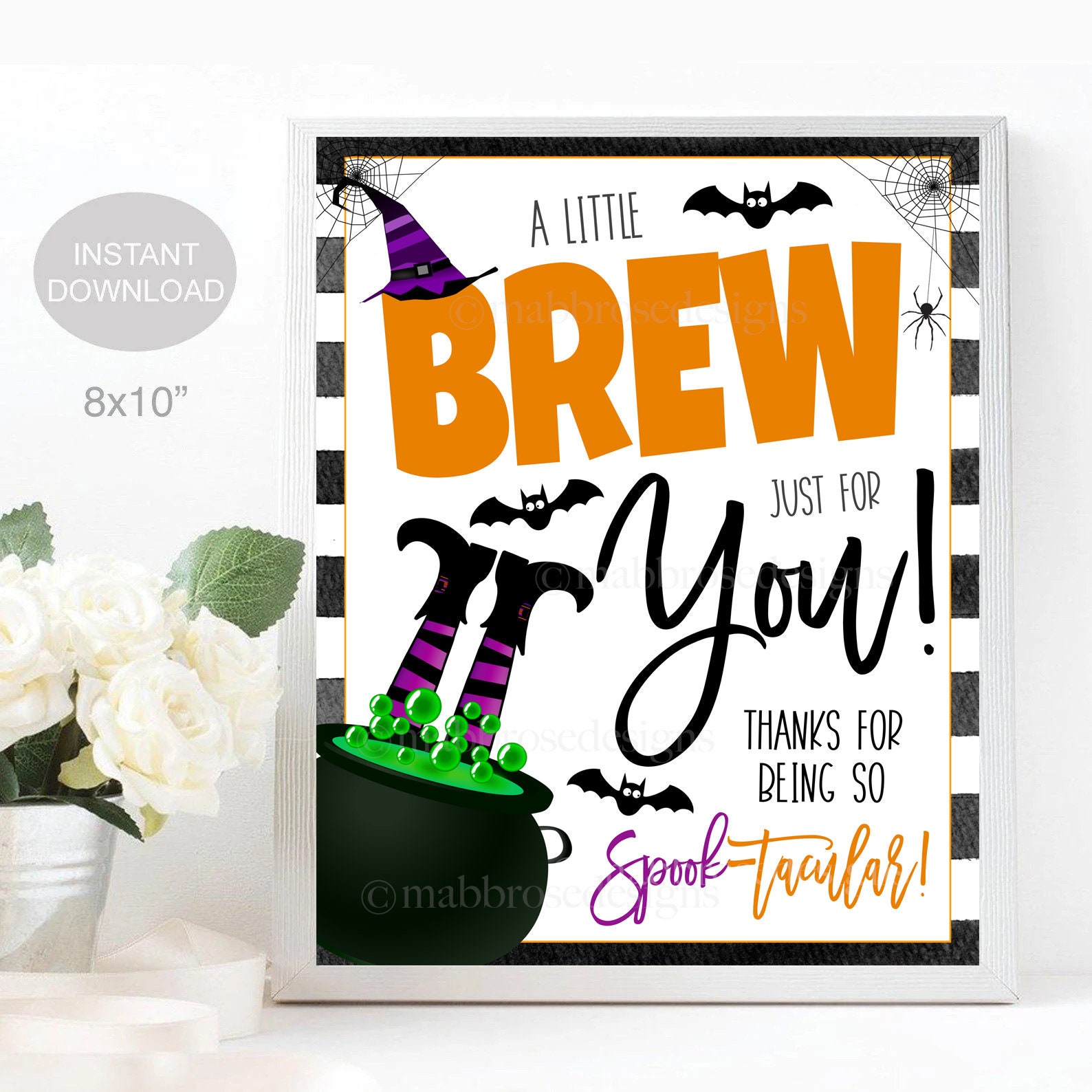 Printable Halloween Coffee Appreciation Sign, Teacher Staff Nurse ...