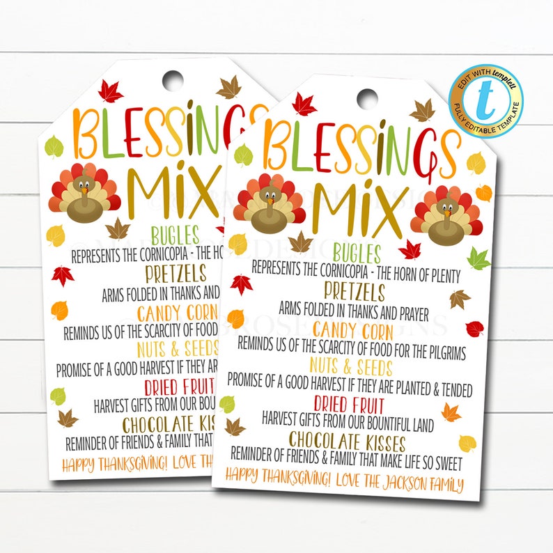 Whip Up This Thanksgiving Blessing Mix For Party Favors Or Gifts