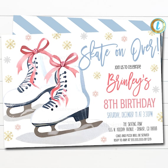Ice Skate Party Printable Template