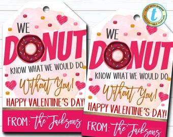 Donut Gift Tag Appreciation Gift Teacher Staff Employee | Etsy