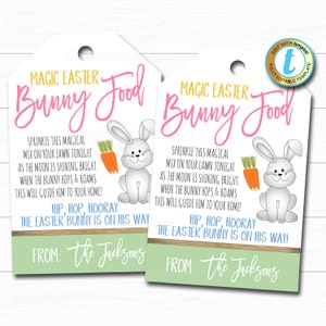 Easter Bunny Bait, Printable Gift Tags, Kids Easter Eve Activity ...