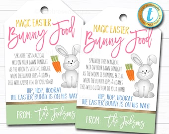 Easter Bunny Bait, Printable Gift Tags, Kids Easter Eve Activity ...