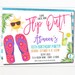 Pool Party Flip Flop Invitation, Printable Summer Birthday Party, Kids ...