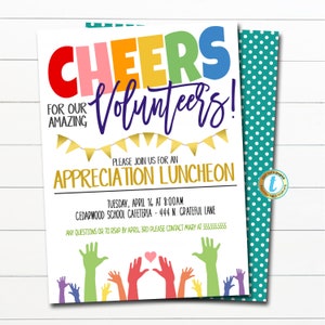 Volunteer Appreciation Invitation, Cheers to Our Volunteers ...