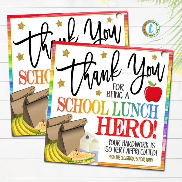 Cafeteria Thank You - Etsy