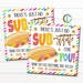 Sub Sandwich Gift Tag, There is No Sub-stitute for You Gift Tag Teacher ...