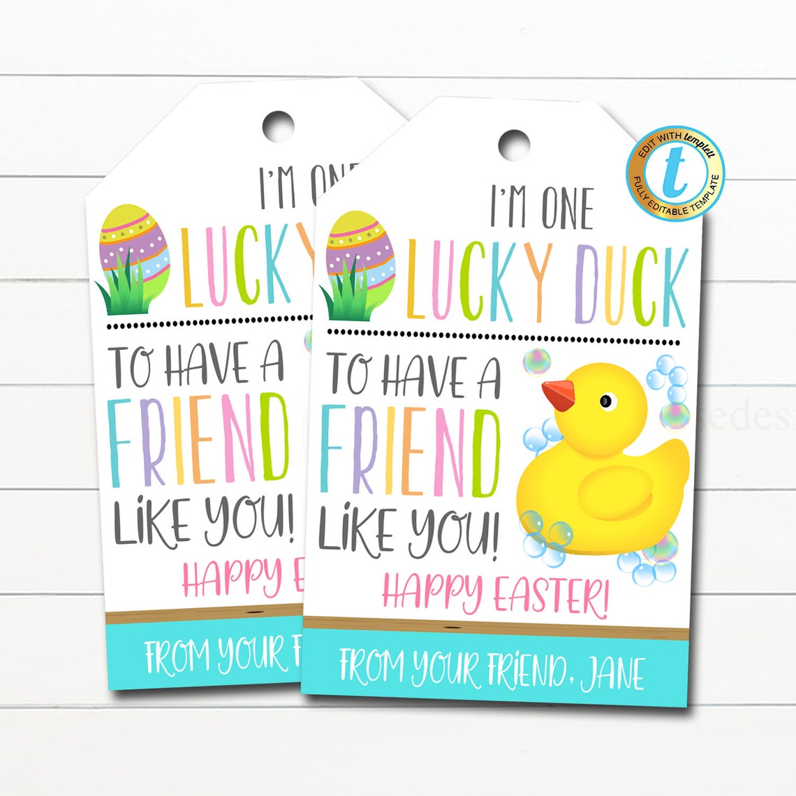 Easter Gift Tags, Bubbles of Fun Kids Easter Friend Classroom Teacher ...