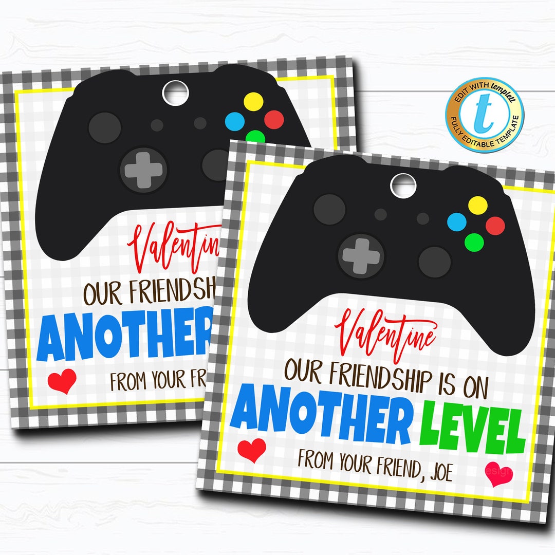 Video Game Valentines, Boy Gamer Valentine Card, Gift Classroom Party ...