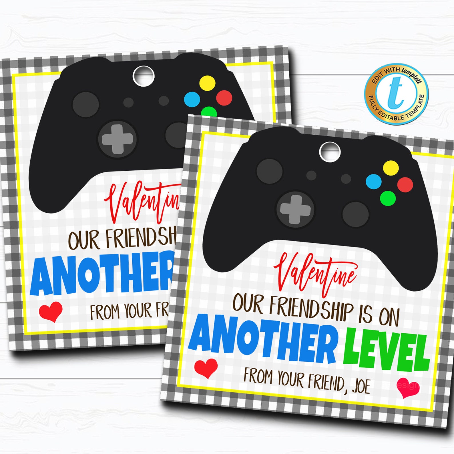 Video Game Valentines Boy Gamer Valentine Card Gift - Etsy