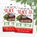 Christmas Gift Tags, Grateful for You Holiday Cake Pie Label, Staff ...