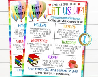 Printable/editable You Lift Us up Gift Tag for Teacher Appreciation ...