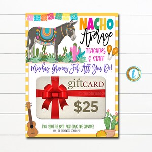 Nacho Average Printable Gift Card Holder Muchas Gracias - Etsy