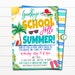 End of School Year Summer Party Invitation Goodbye School - Etsy