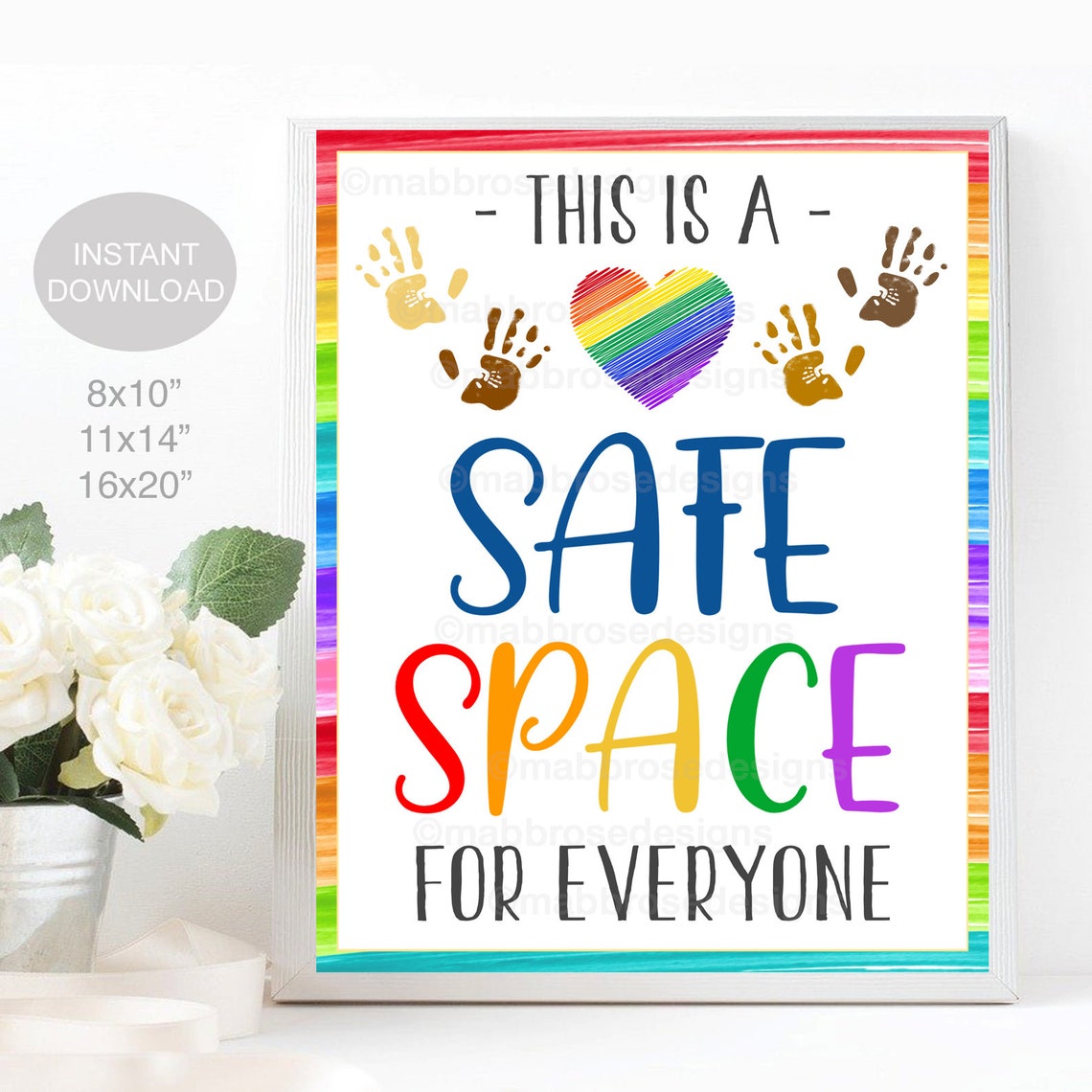 This is a Safe Space Poster, School Counselor Office Classroom Sign ...