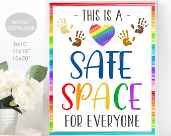 Safe Space Sign - Etsy