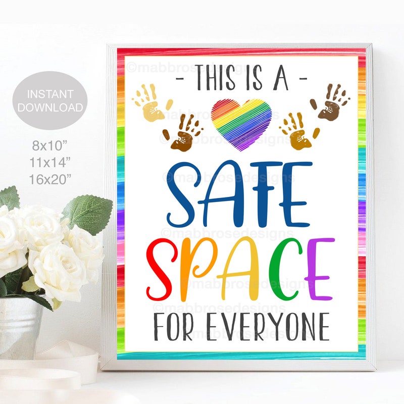 Safe Space Sign - Etsy