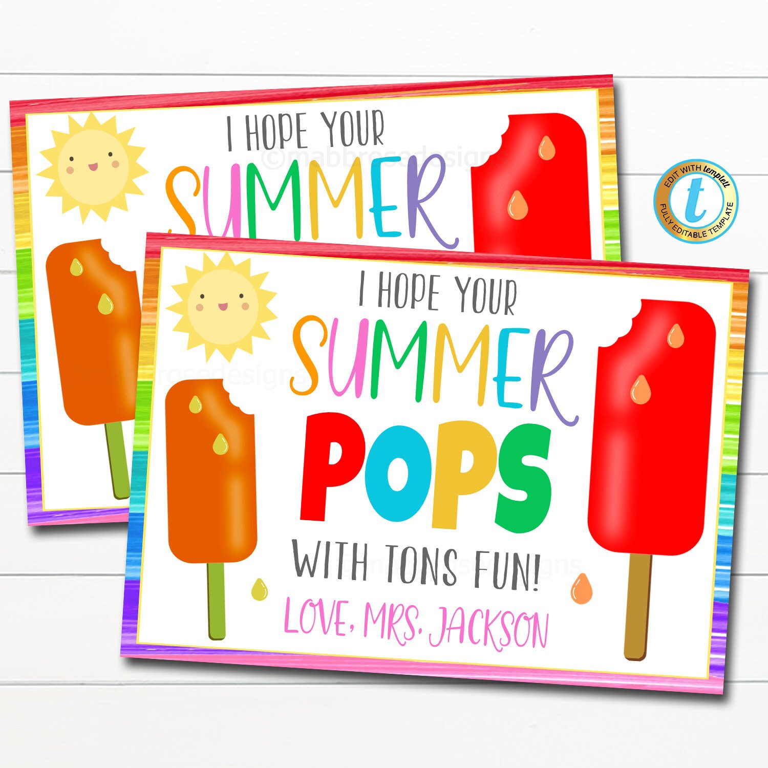 Summer Teacher Postcard to Students Printable, Hello From the Teacher ...