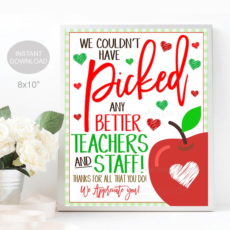 Teacher Apple Sign - Etsy