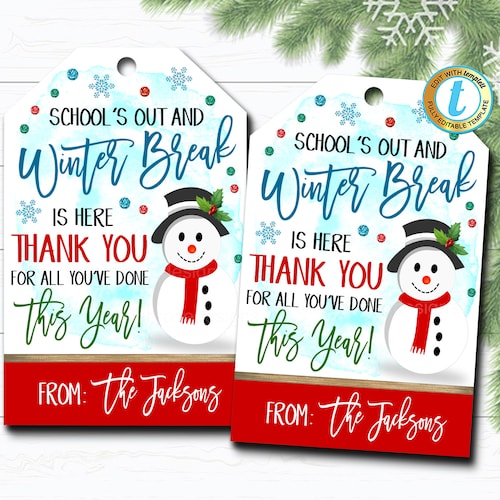 Christmas Gift Tags Thank You Snow Much for All You Do - Etsy