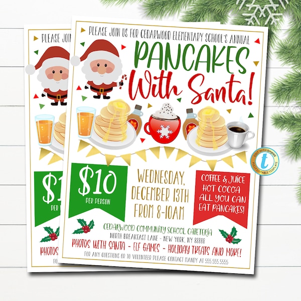 Breakfast With Santa Flyer Template - Etsy