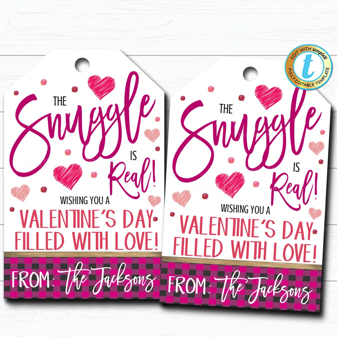Valentine Gift Tags the Snuggle is Real Teacher Staff | Etsy