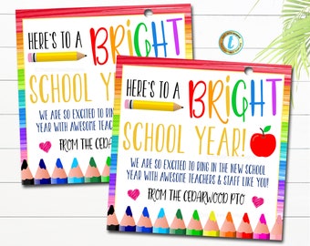 EDITABLE Bright School Year First Day of School Back to School Teacher ...