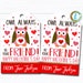 Valentine Owl Gift Tags, Owl Always Be Your Friend Valentine Tag, Gift ...