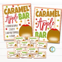 EDITABLE Caramel Apple Treat Tags You Are Awesome to the Core Favor ...