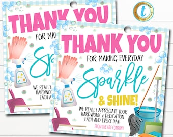 Housekeeping Appreciation Week Gift Tag Housekeeper Thank You - Etsy