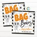 Halloween Gift Tags, Skeleton Bag of Bones Favor Tags, Kids Trick or ...