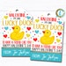 Valentine Lucky Duck Tags Rubber Ducky Kid Friend Valentine | Etsy