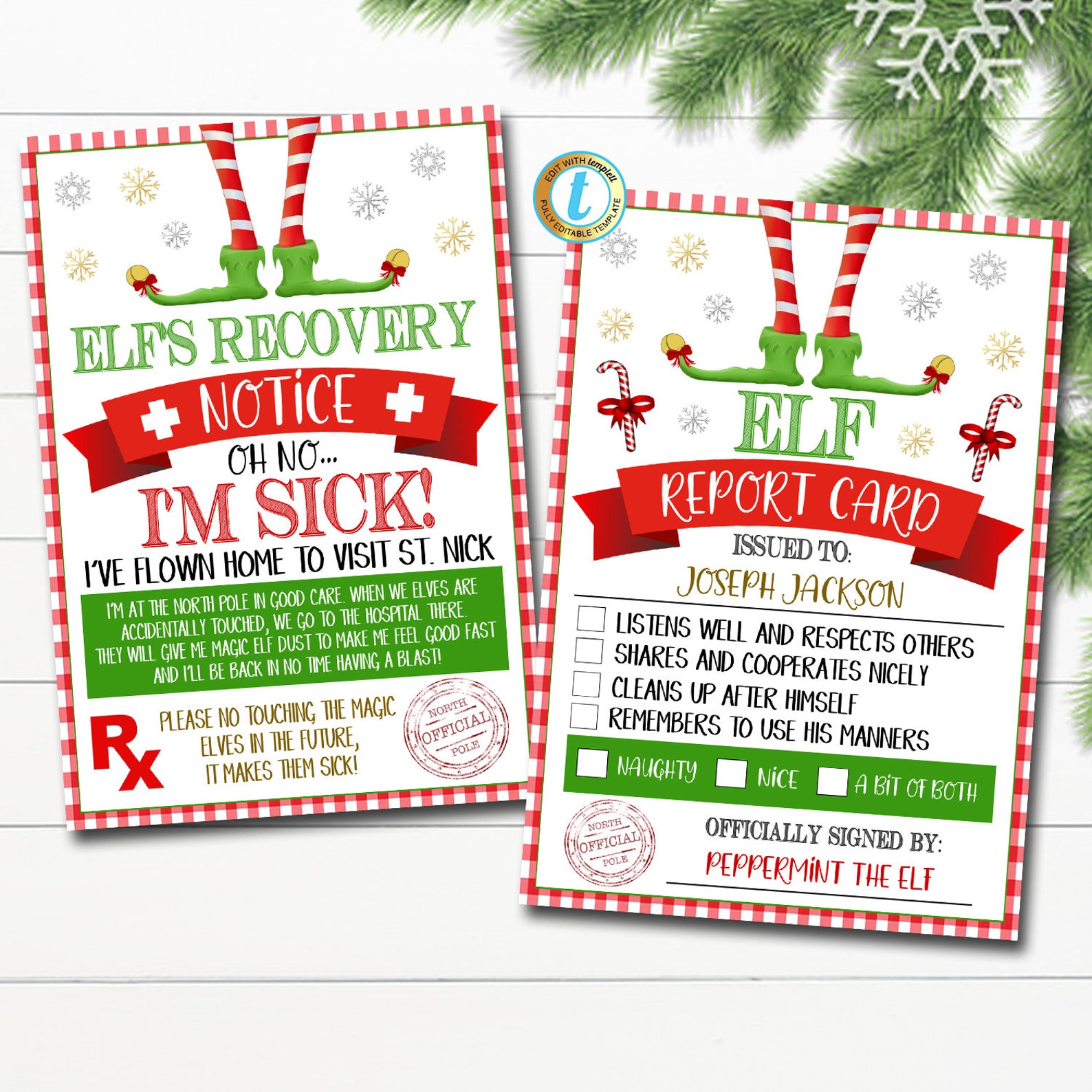 Elf Activity Kit Christmas Printables Elf Adoption Goodbye - Etsy