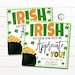 St. Patrick's Day Thank You Gift Tags, Irish You Knew We Appreciate You ...