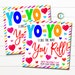 Valentine Yo-yo Gift Tags, I Like the Way Yo Yo Roll, Valentine's Day ...