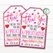 Valentine's Day Thank You Gift Tags Teacher Staff | Etsy