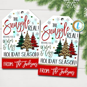 Christmas Gift Tags, the Snuggle is Real, Teacher Staff Employee ...