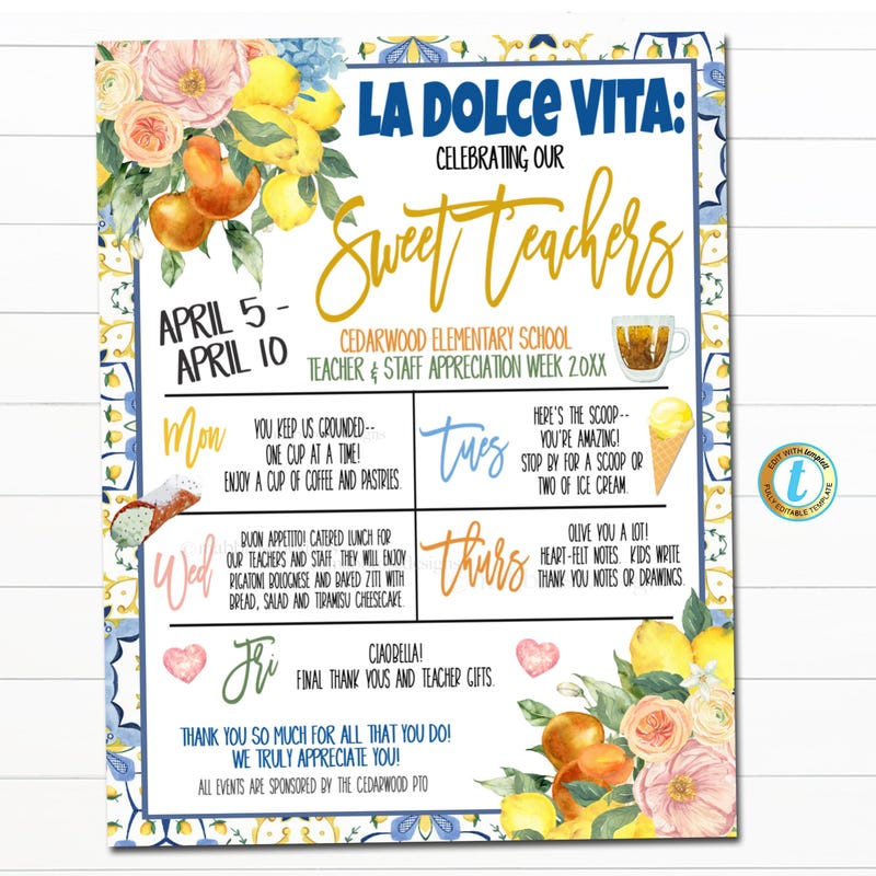 Dolce Vita Calendar - Etsy