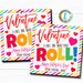 Valentine Gift Tags I Like the Way You Roll Rainbow Candy - Etsy
