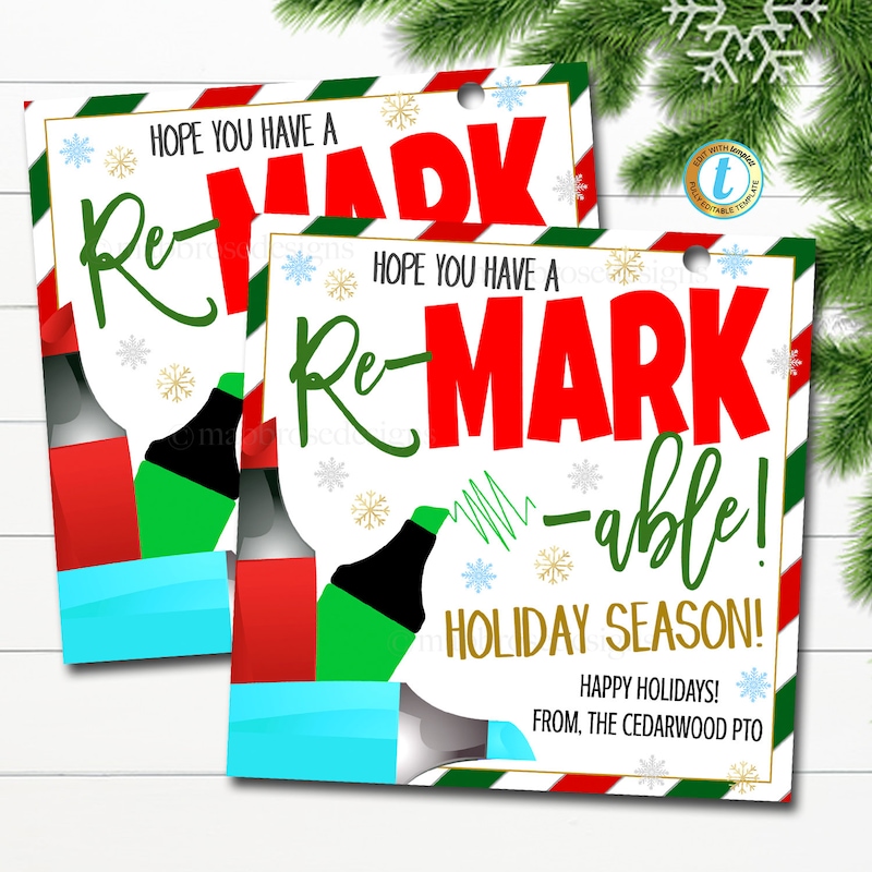 Teacher Christmas Tags - Etsy