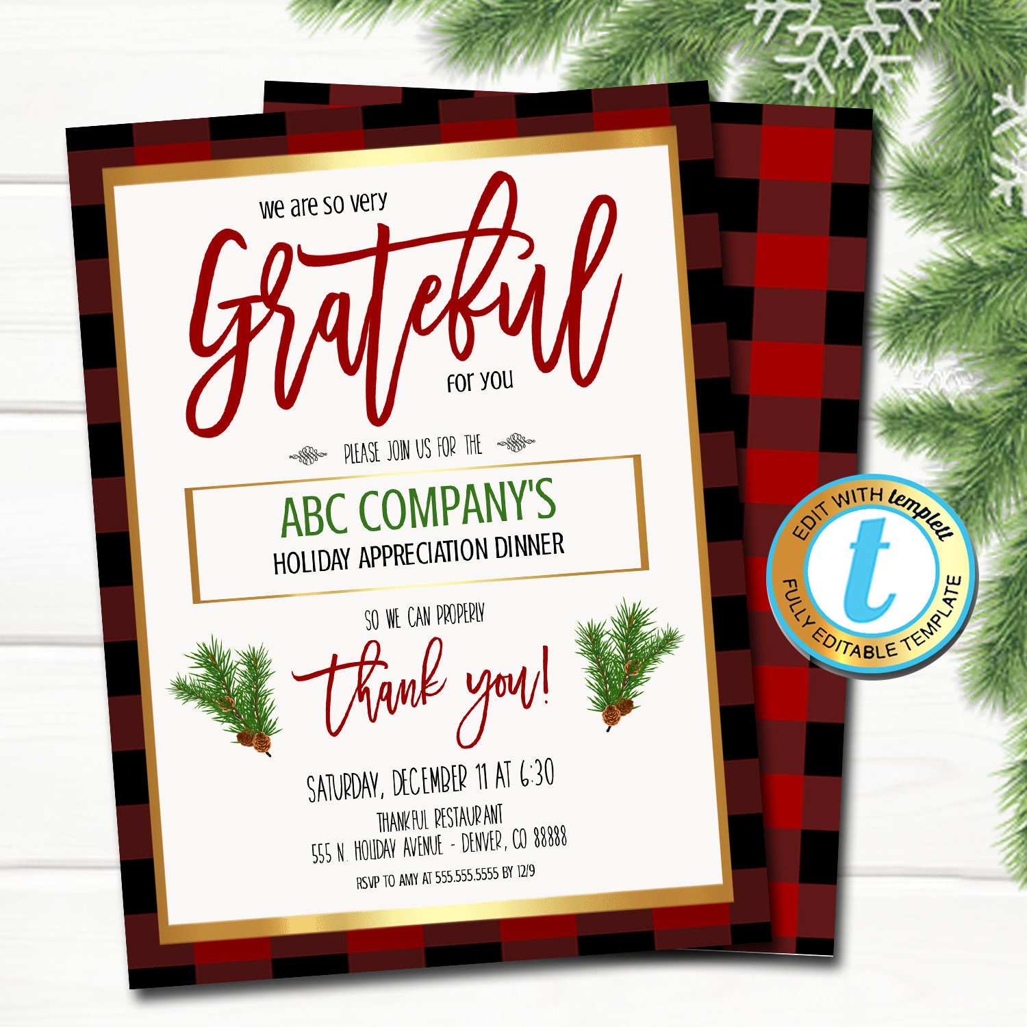 Work Holiday Party Invitation Template