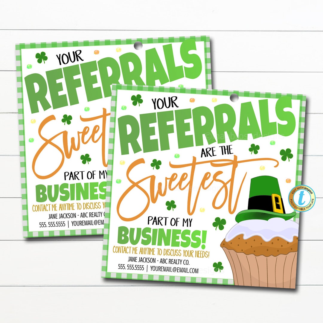 St. Patrick's Day Realtor Gift Tags, Candy Sweetest Part of My Business ...