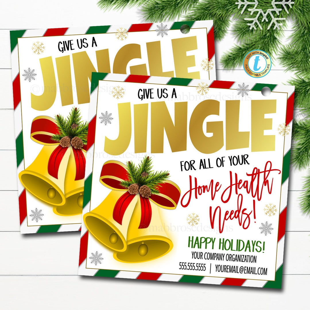 Christmas Referral Gift Tag, Let Us Give You a Jingle With Your Home ...