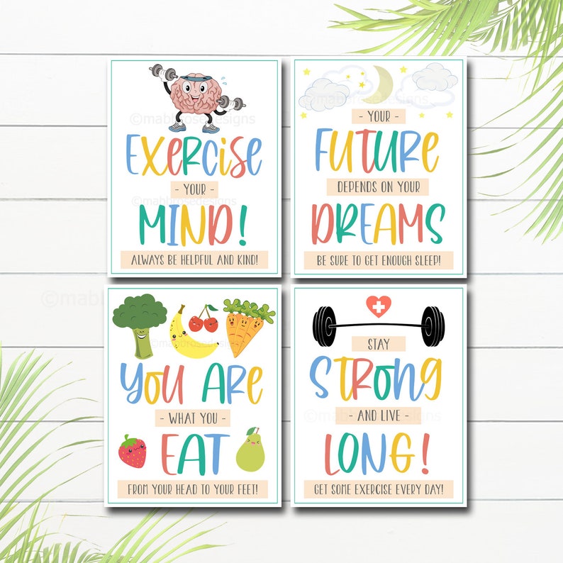 School Health Posters, INSTANT DOWNLOAD, Health Room Office Posters ...