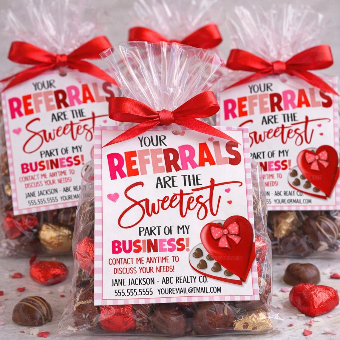 Valentine Realtor Gift Tags, Candy Sweetest Part of My Business You and ...